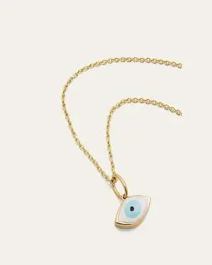 SYDNEY EVAN Medium Enamel Evil Eye Necklace