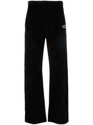 COUNTY OF MILAN Corduroy Embroidered Logo Trousers