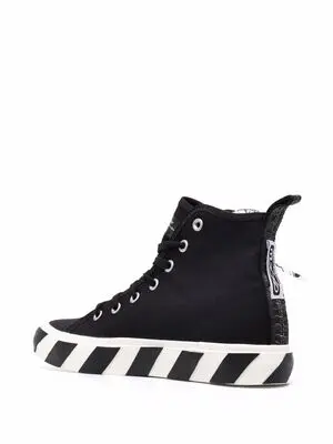 Off-White Vulcanized Mid-top Sneakers - Black