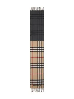 Burberry Contrast-check Cashmere Scarf - Neutrals