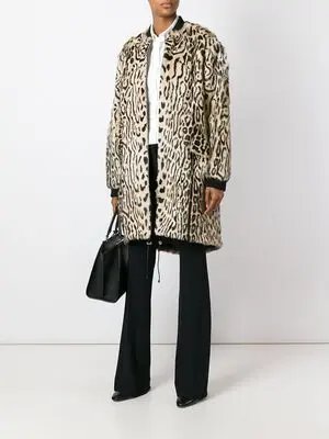 Giambattista Valli Animal Print Wool Coat