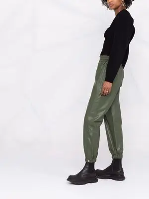 Alexander McQueen Elasticated Leather Joggers