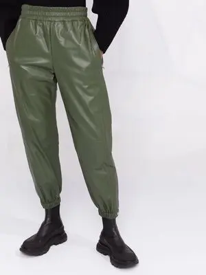Alexander McQueen Elasticated Leather Joggers