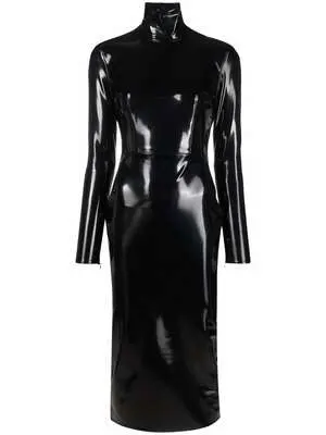 Alex Perry Adams Vinyl Dress In Black - 50% Off | Editorialist