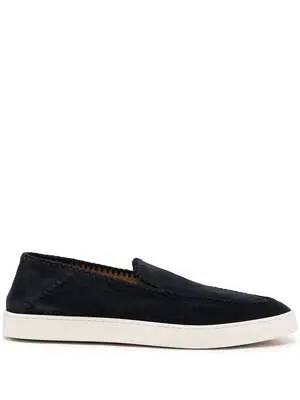 Giorgio Armani Suede Slip-on Sneakers - Blue