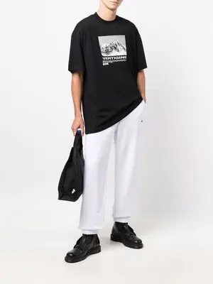 MSGM Vertigine Graphic-print T-shirt - Black