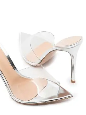 GIANVITO ROSSI Elle 105mm Transparent Mules