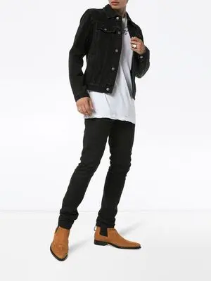 Ksubi Distressed-hem Longline T-shirt