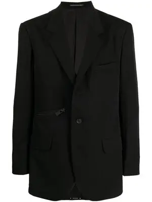 Yohji Yamamoto Zip-detail Cotton Blazer
