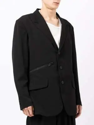 Yohji Yamamoto Zip-detail Cotton Blazer