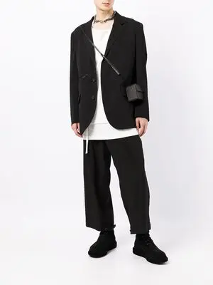 Yohji Yamamoto Zip-detail Cotton Blazer