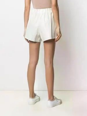 Prada High-waisted Logo-plaque Shorts
