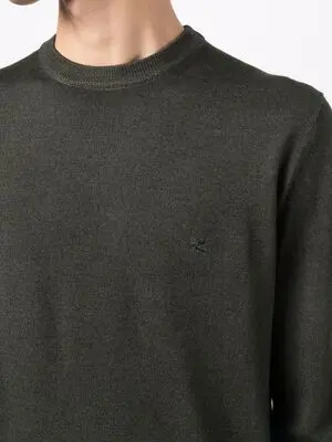Etro Embroidered-logo Jumper - Green