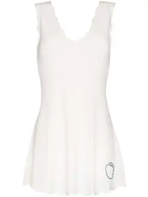 Marysia Venus Scalloped Mini Dress - White