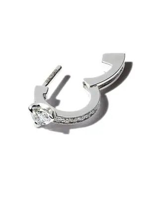 REPOSSI 18ct White Gold Serti Sur Vide Diamond Earring