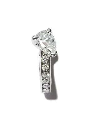 REPOSSI 18ct White Gold Serti Sur Vide Diamond Earring