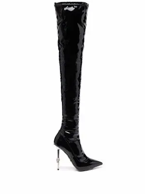 Philipp Plein Naplak Thigh-high Boots