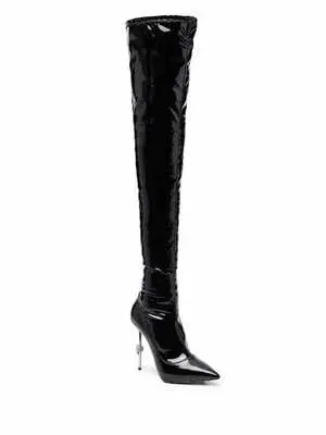 Philipp Plein Naplak Thigh-high Boots