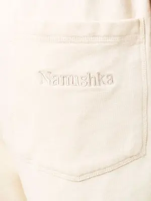 Nanushka Embroidered Logo Organic Cotton Shorts