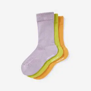 Everlane Organic Cotton Ribbed Crew Sock 3-Pack Multicolor
