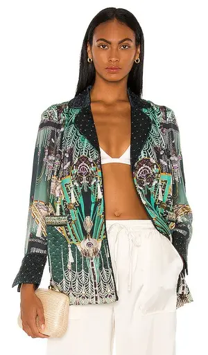 Camilla Relaxed Jacket In Green