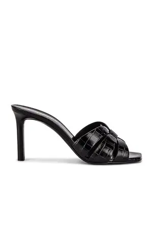 Saint Laurent Tribute Embossed Croc Mules
