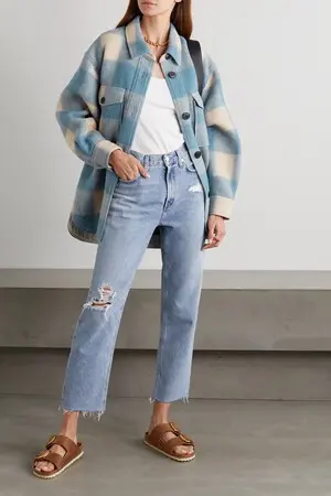 Isabel Marant Harveli Checked Flannel Jacket