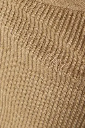 FRAME Ribbed Cotton-blend Flared Pants