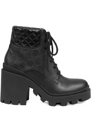 Gucci Gg Supreme Combat Boots