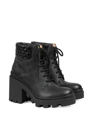 Gucci Gg Supreme Combat Boots