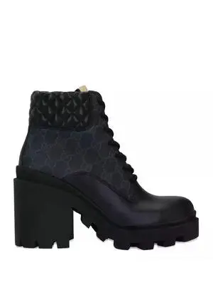 Gucci Gg Supreme Combat Boots