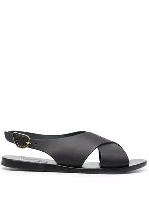 ANCIENT GREEK SANDALS Maria Crossover-strap Sandals - Black