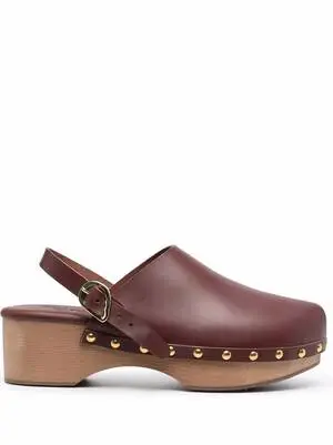 ANCIENT GREEK SANDALS Classic Closed 70mm Studded Clogs - Brown