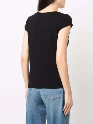 Ralph Lauren Oversized Logo Print Top - Black