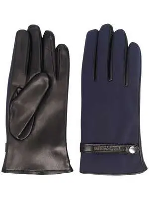 Emporio Armani Classic Suede Gloves - Blue