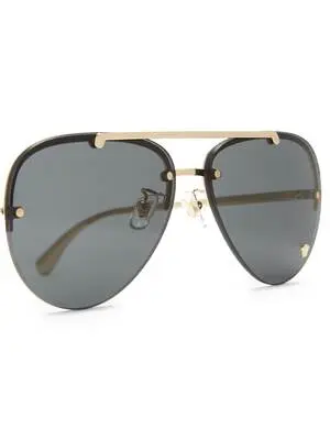 Versace Versace Eyewear Medusa Glam Aviator Sunglasses Black