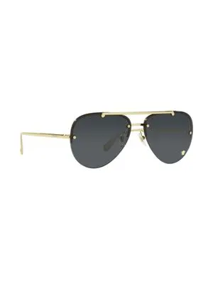Versace Medusa Glam Aviator Sunglasses - Gold