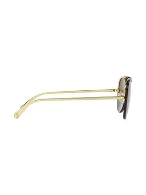 Versace Medusa Glam Aviator Sunglasses - Gold
