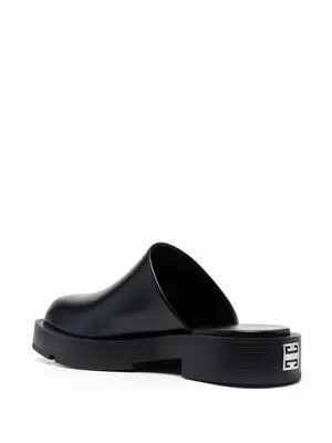 Givenchy Logo Plaque Block-heel Mules