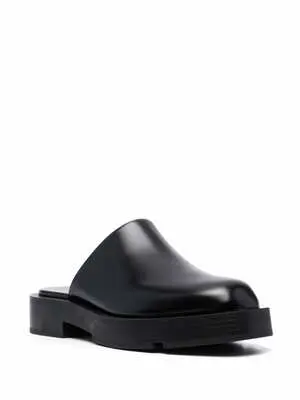 Givenchy Logo Plaque Block-heel Mules