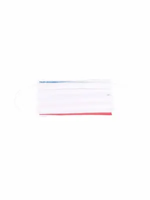 Fedeli Stripe-print Face Mask White