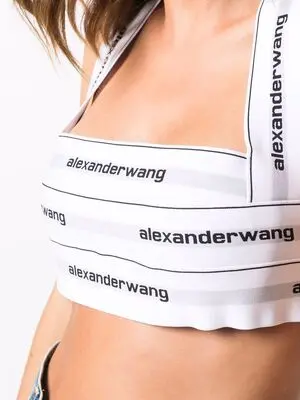 Alexander Wang Logo-tape Cropped Top