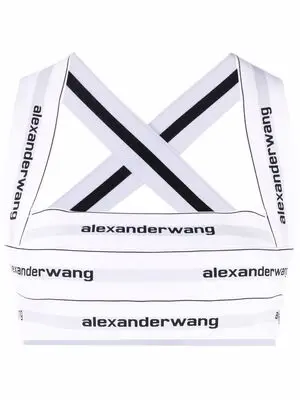 Alexander Wang Logo-tape Cropped Top