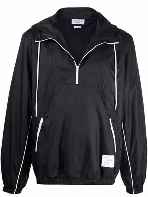 Thom Browne Logo Patch Hooded Jacket
