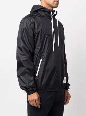 Thom Browne Logo Patch Hooded Jacket