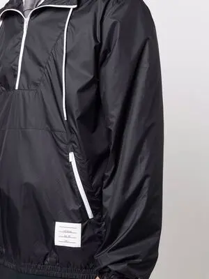 Thom Browne Logo Patch Hooded Jacket