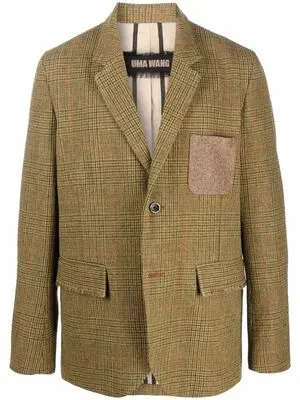 UMA WANG Checked Wool Blazer