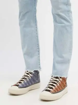 CONVERSE Converse - Cosy Granola Chuck 70 Linen And Canvas Trainers - Mens - Brown Multi - Brown Multi