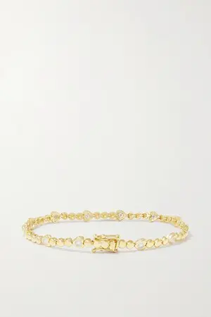 JENNIFER MEYER Mini Bezel And Heart 18-karat Diamond Tennis Bracelet