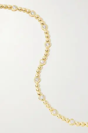 JENNIFER MEYER Mini Bezel And Heart 18-karat Diamond Tennis Bracelet